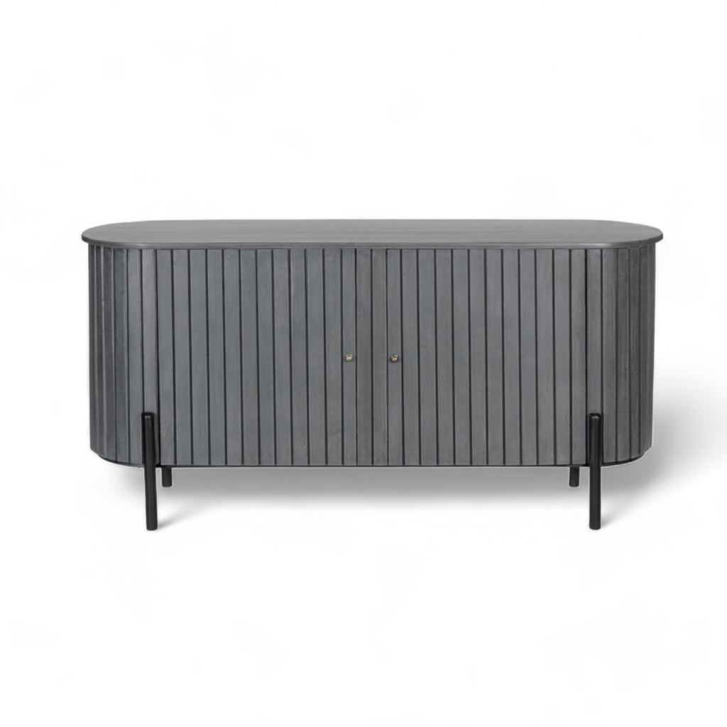 Oval Sideboard (L) in Premium Platina Grey – Kraft bazaar
