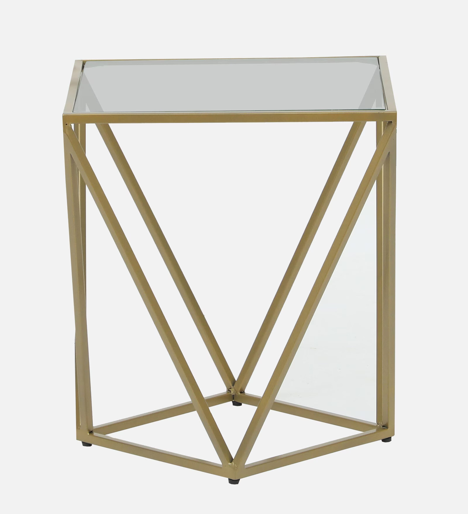 Gold Geometric Side Table – Kraft bazaar